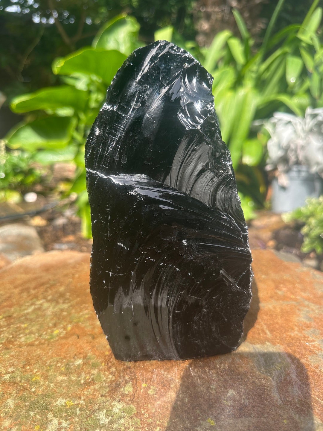 Obsidian Raw Natural Cut Base Tower Free Form Extra Large Obsidian ...