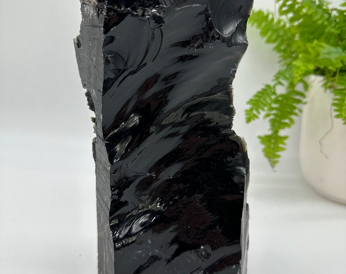 Obsidian Raw Natural Cut Base Tower Free Form Extra Large Obsidian ...