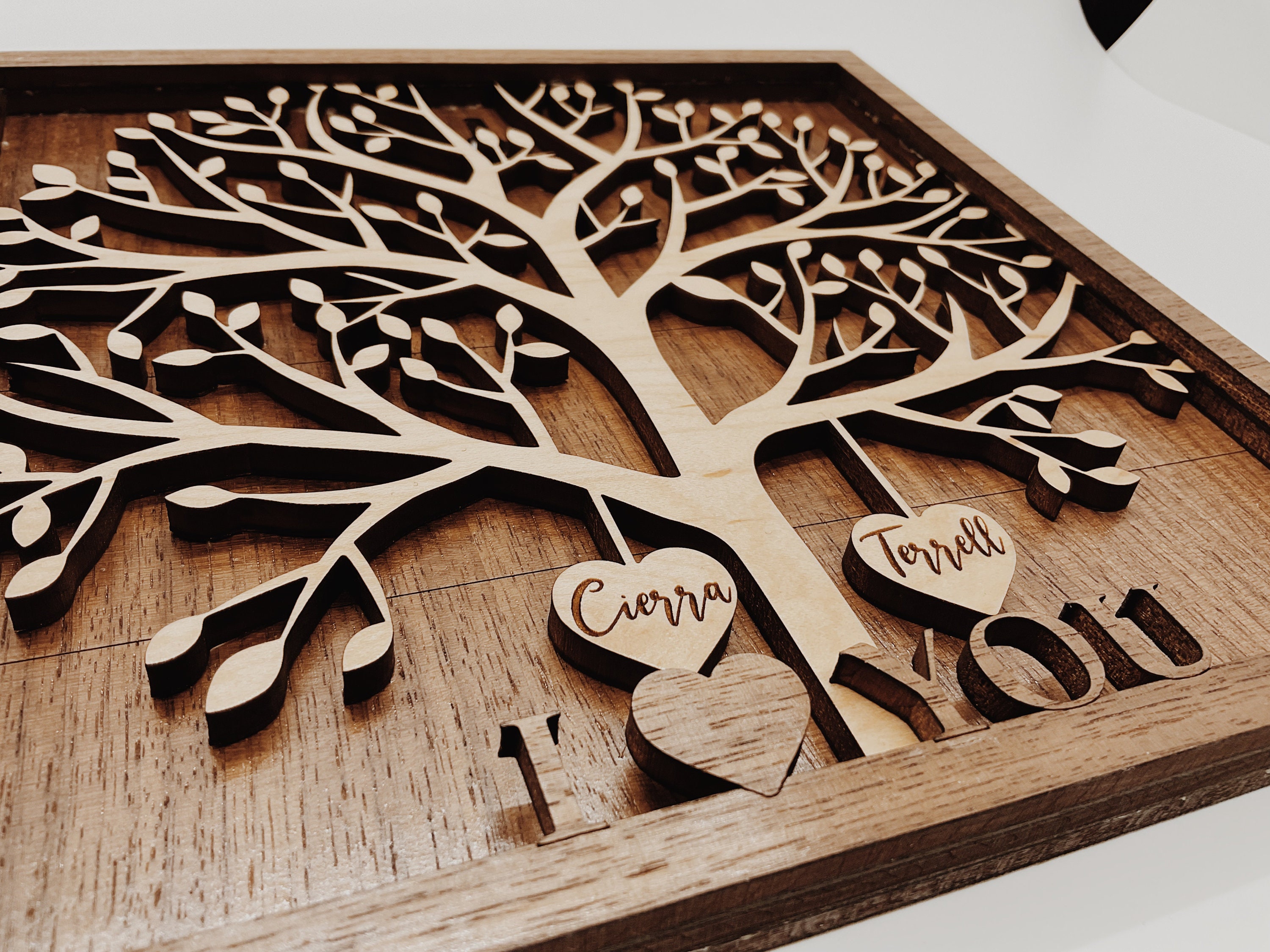 Couples Tree Wall Art, Laser Cut File (instant Download) - Etsy