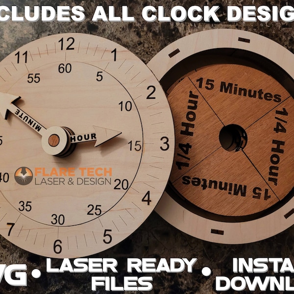 Laser Cut Clock - Etsy