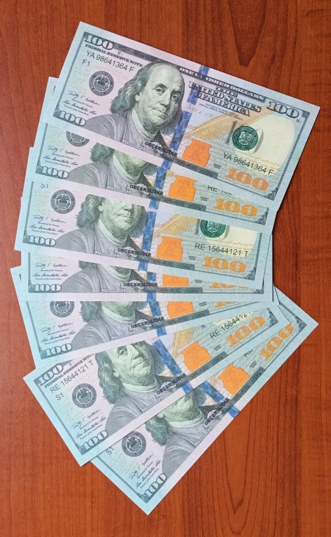 100 USD Void Banknote - 1 Deck (100 Pcs) Game Coin - Realistic Decor ...