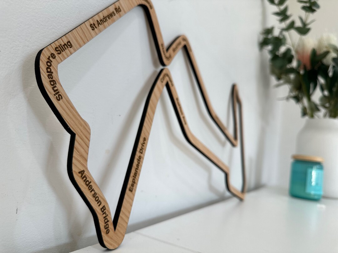 Singapore 2023 Race Circuit Timber Sculpture - Etsy
