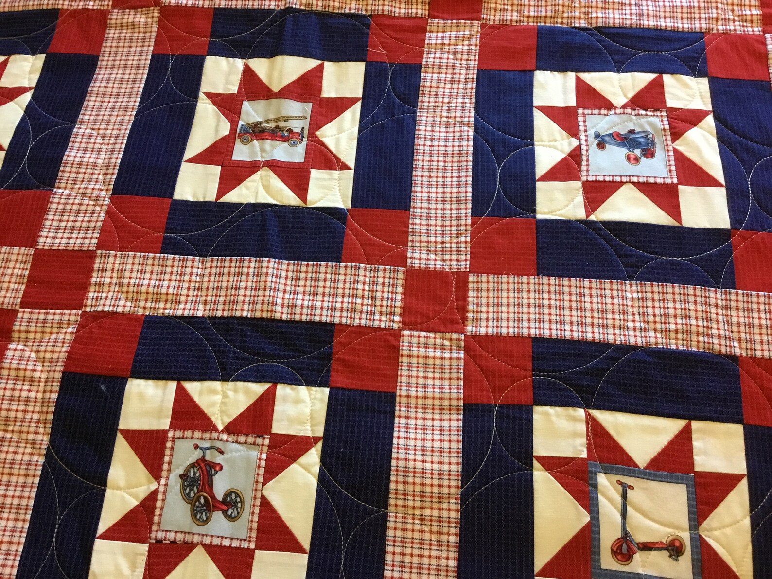 Patchwork Quilt for Boy - Etsy