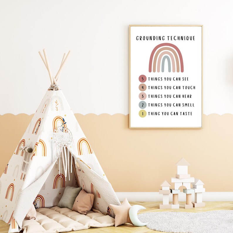 5-4-3-2-1 Grounding Technique for Kids, Calming Strategy, Anxiety ...