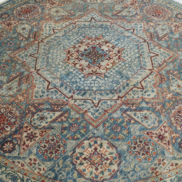 Blue Round Rug - Etsy