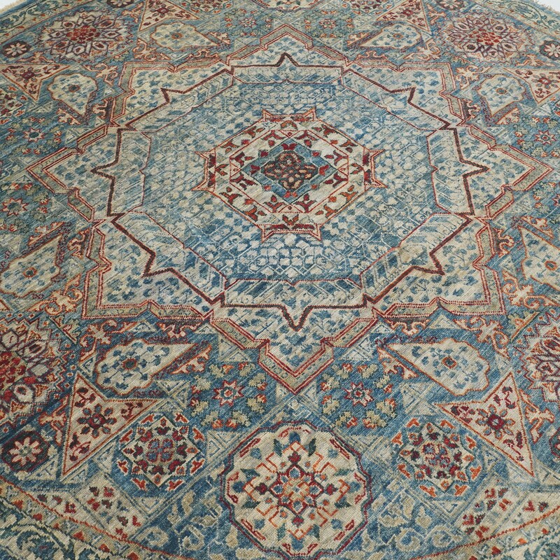 Blue Round Rug - Etsy