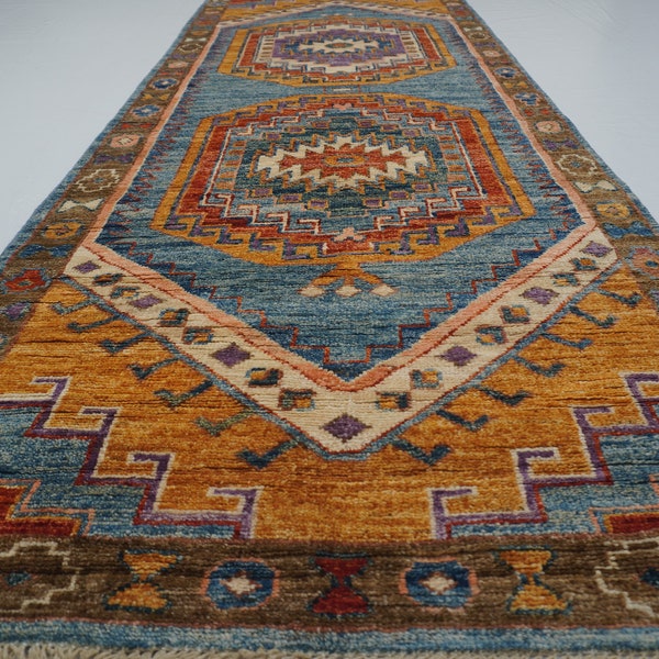 Blue Turkish Runner - Etsy