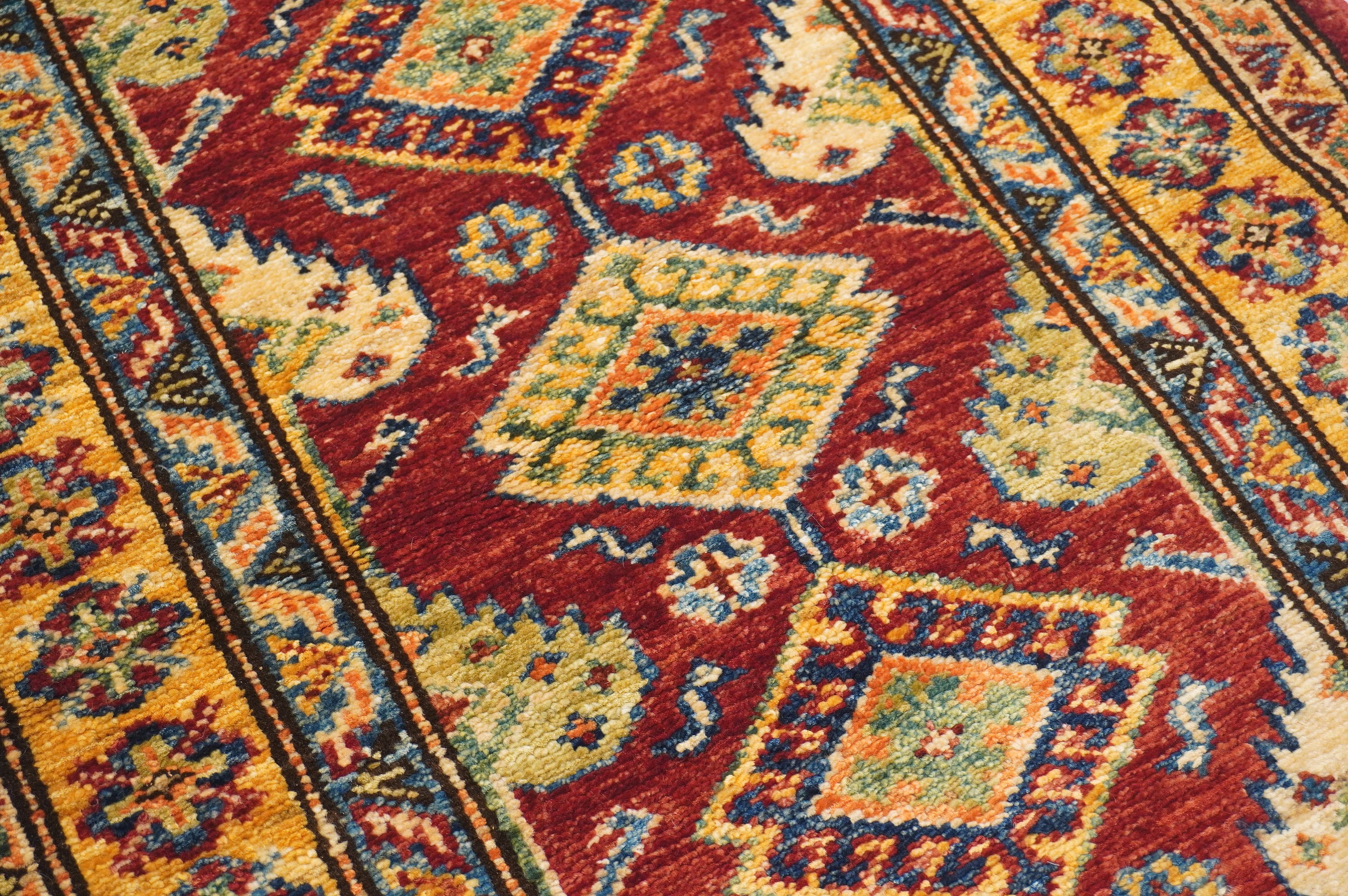 Red 2x3 Kazak Area Rug Afghan Hand knotted rug Kitchen Rug | Etsy