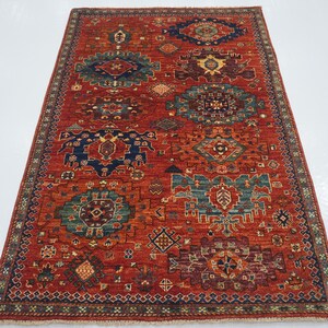 Red 4x6 Baluch Area Rug - Afghan Hand Knotted Veg Dye Wool Oriental ...
