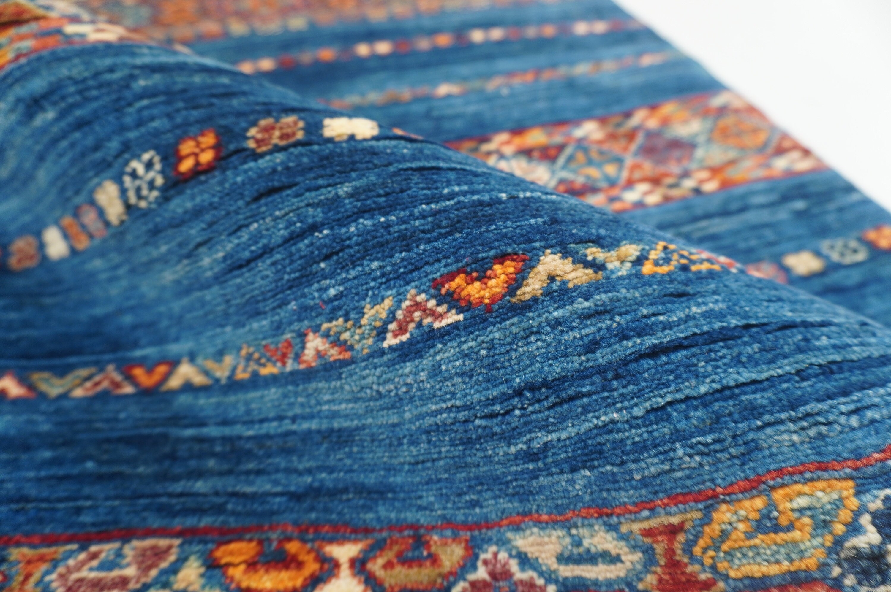 7 Ft Tribal Runner Rug Dark Blue Afghan Hand Knotted Veg - Etsy