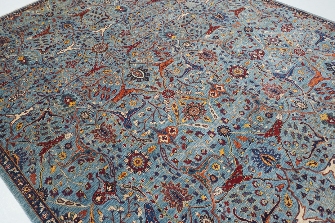 8x10 Blue Bidjar Oriental Rug Fine Quality Afghan Hand Knotted Veg Dyes ...