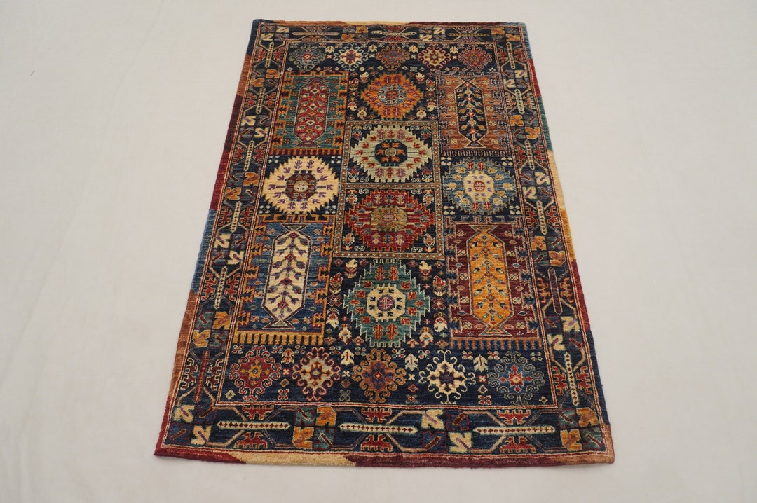 3x5 Baluch Area Rug - Navy Blue Afghan Hand Knotted Veg Dyes Wool Rug ...
