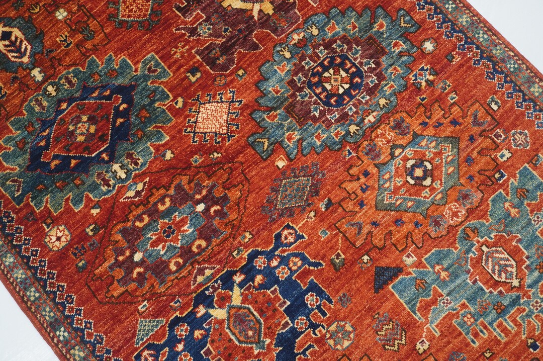 Red 4x6 Baluch Area Rug Afghan Hand Knotted Veg Dye Wool Oriental ...