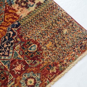 2x3 Turkish Accent Rug Red Mamluk Hand Knotted Wool Modern Rug Kitchen ...