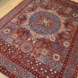 5x7 Brown Mamluk Area Rug - Super Fine Hand Knotted Veg Dye Wool ...
