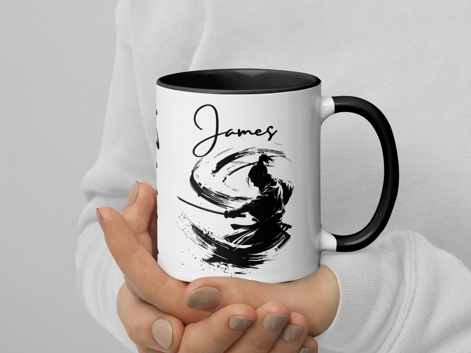 Personalized Samurai Mug: Bushido Virtues, Custom Warrior Silhouette - Etsy