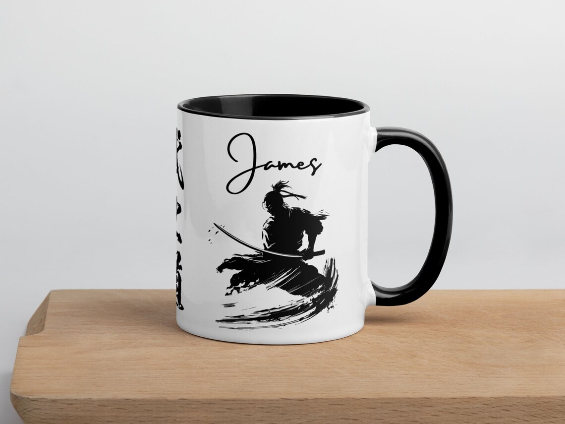Personalized Samurai Mug: Bushido Virtues, Custom Warrior Silhouette - Etsy
