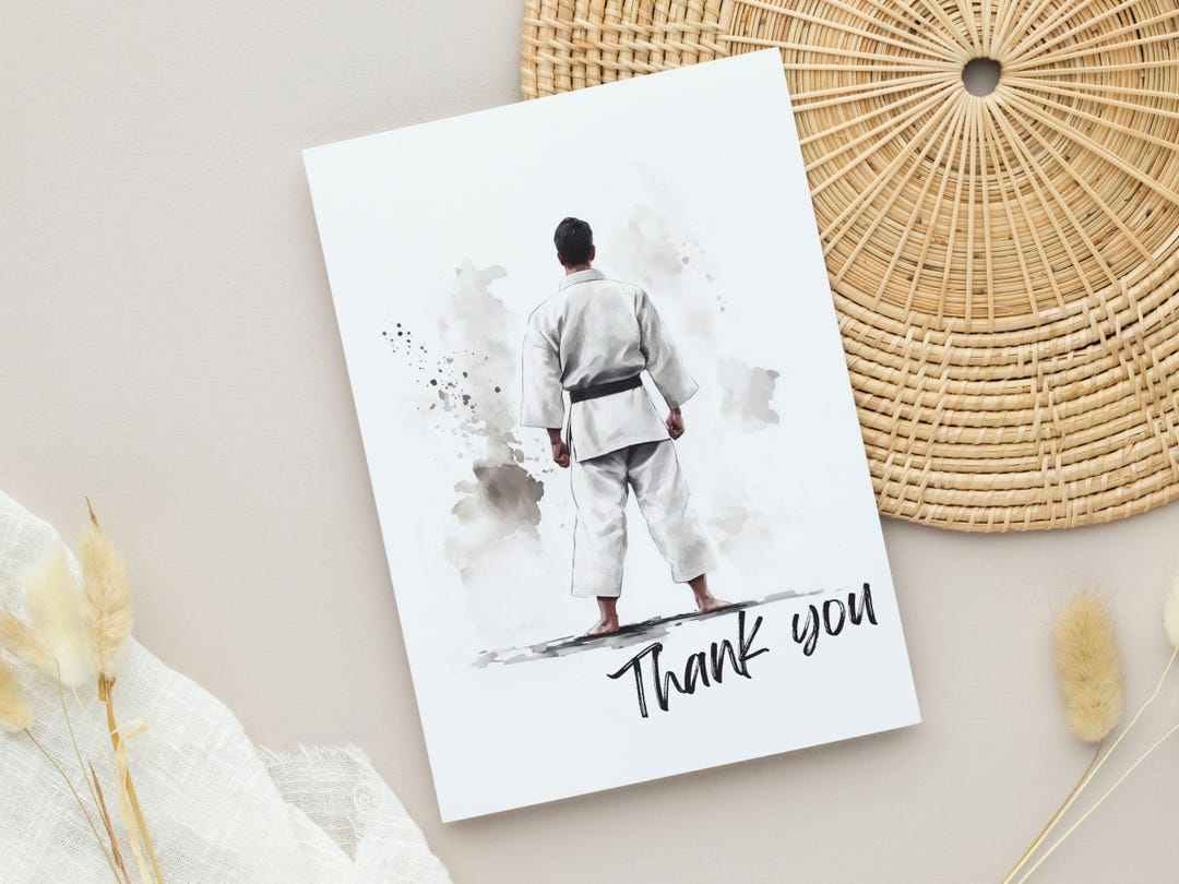 Martial Arts Thank You Card: Sensei Gift, Dojo Gift (PDF) - Etsy
