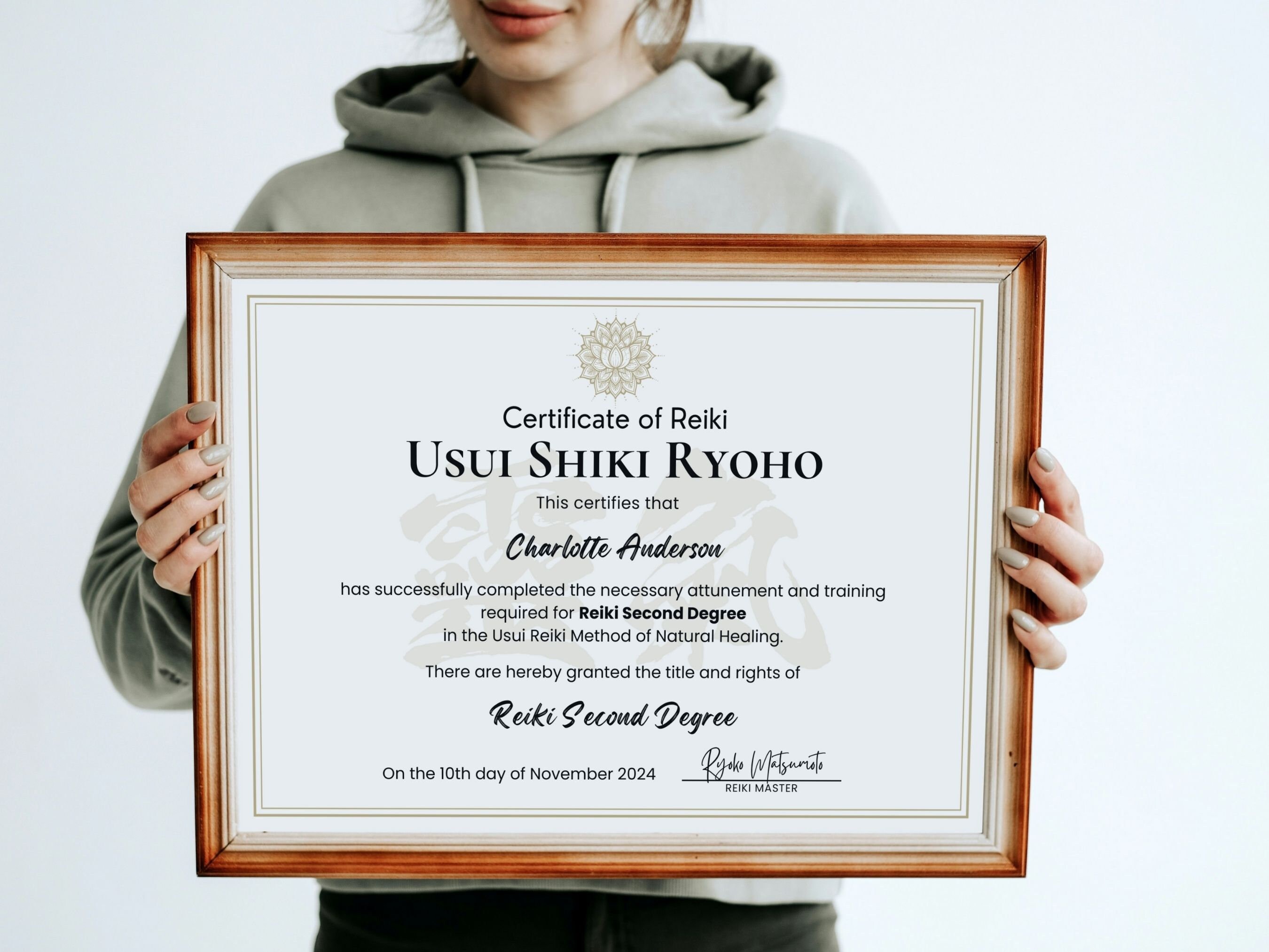 Editable Reiki Certificate Template - Easy Canva Customization ...