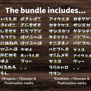 Hiragana and Katakana Canva Frame Template, Japanese Character Canva ...