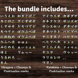 Hiragana and Katakana Canva Frame Template, Japanese Character Canva ...