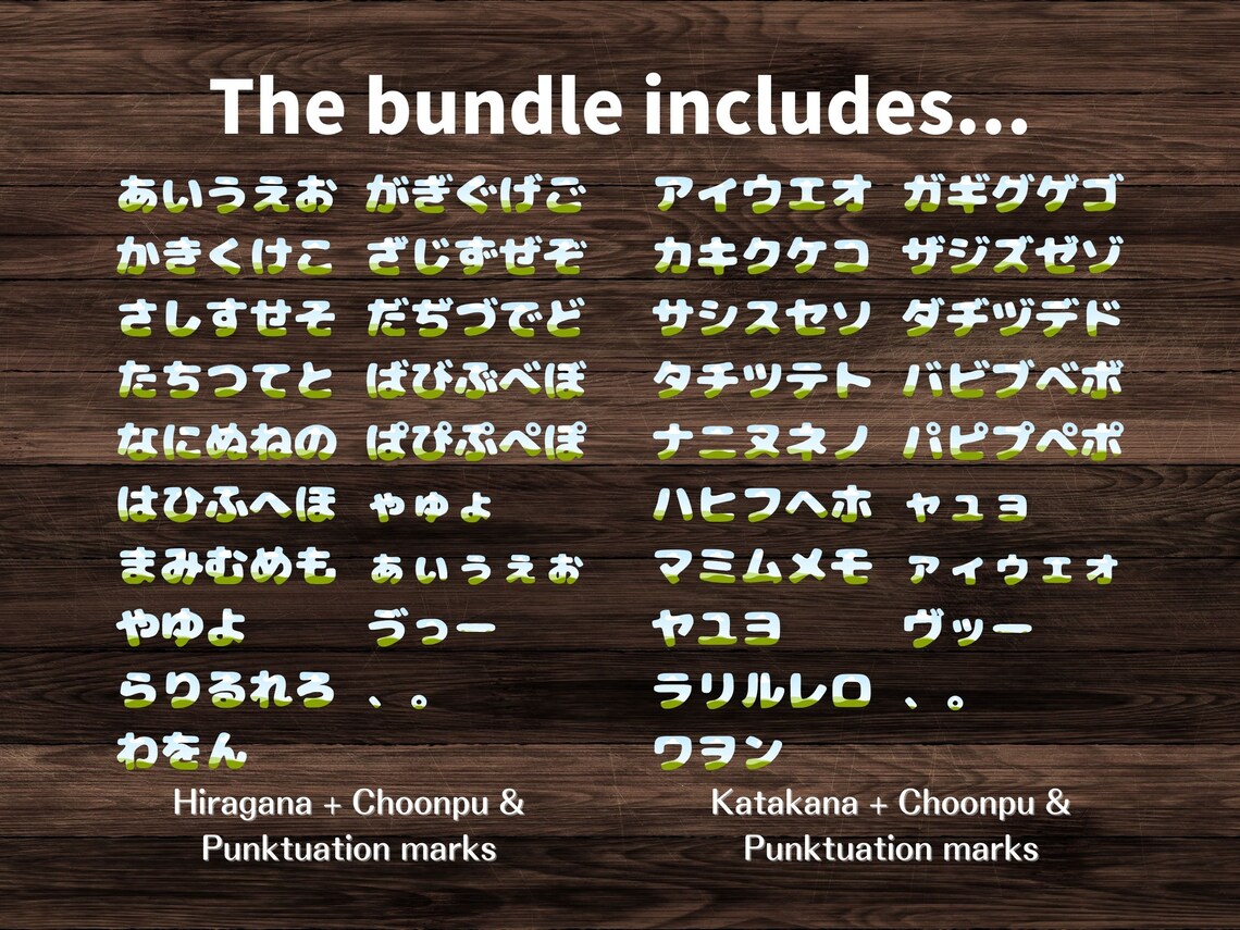 Hiragana and Katakana Canva Frame Template, Japanese Character Canva ...