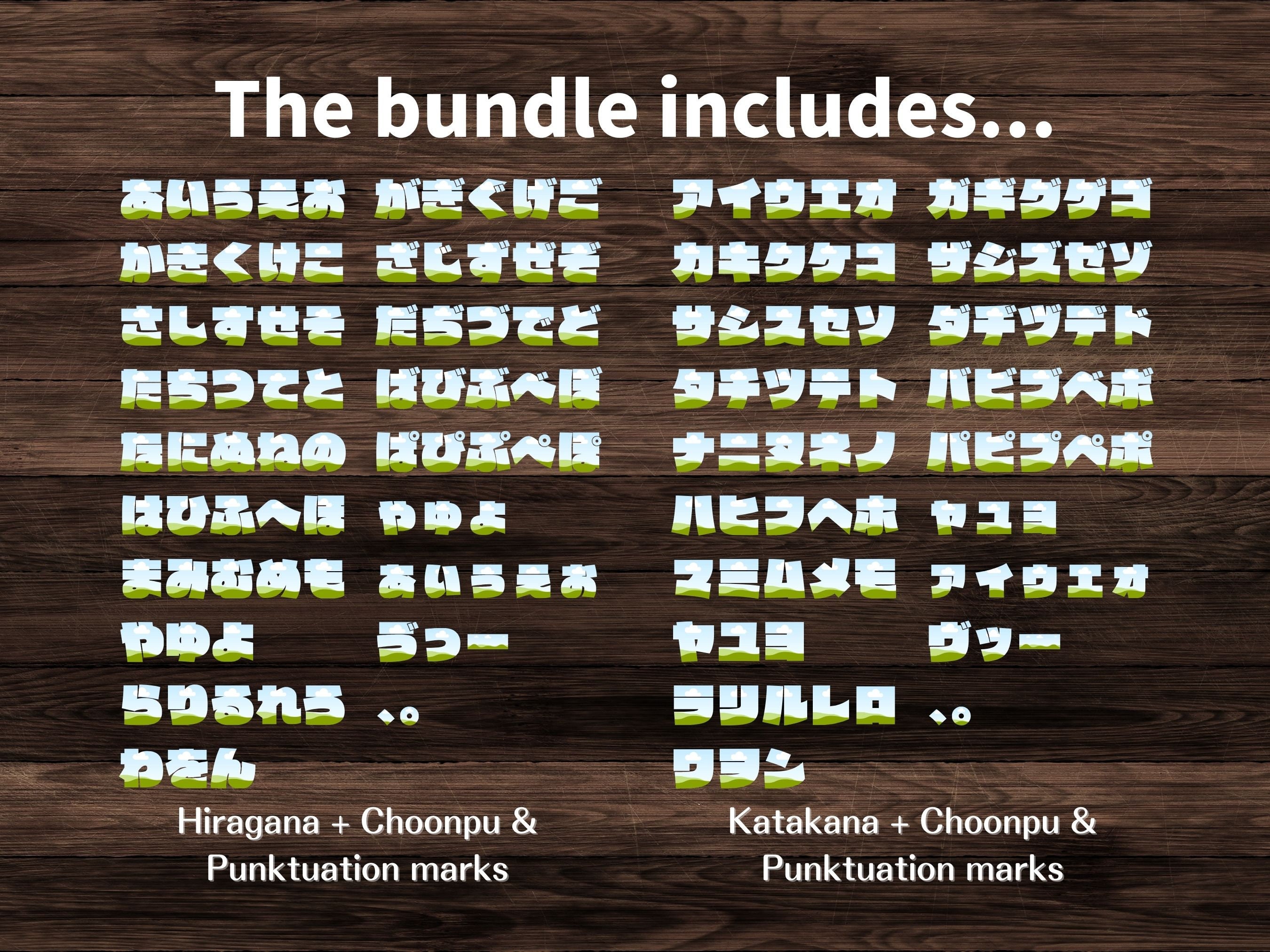 Hiragana and Katakana Canva Frame Template, Japanese Character Canva ...