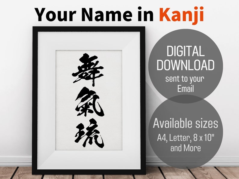 Your Name in Kanji, Your Name in Japanese, Transliterated Kanji Name ...