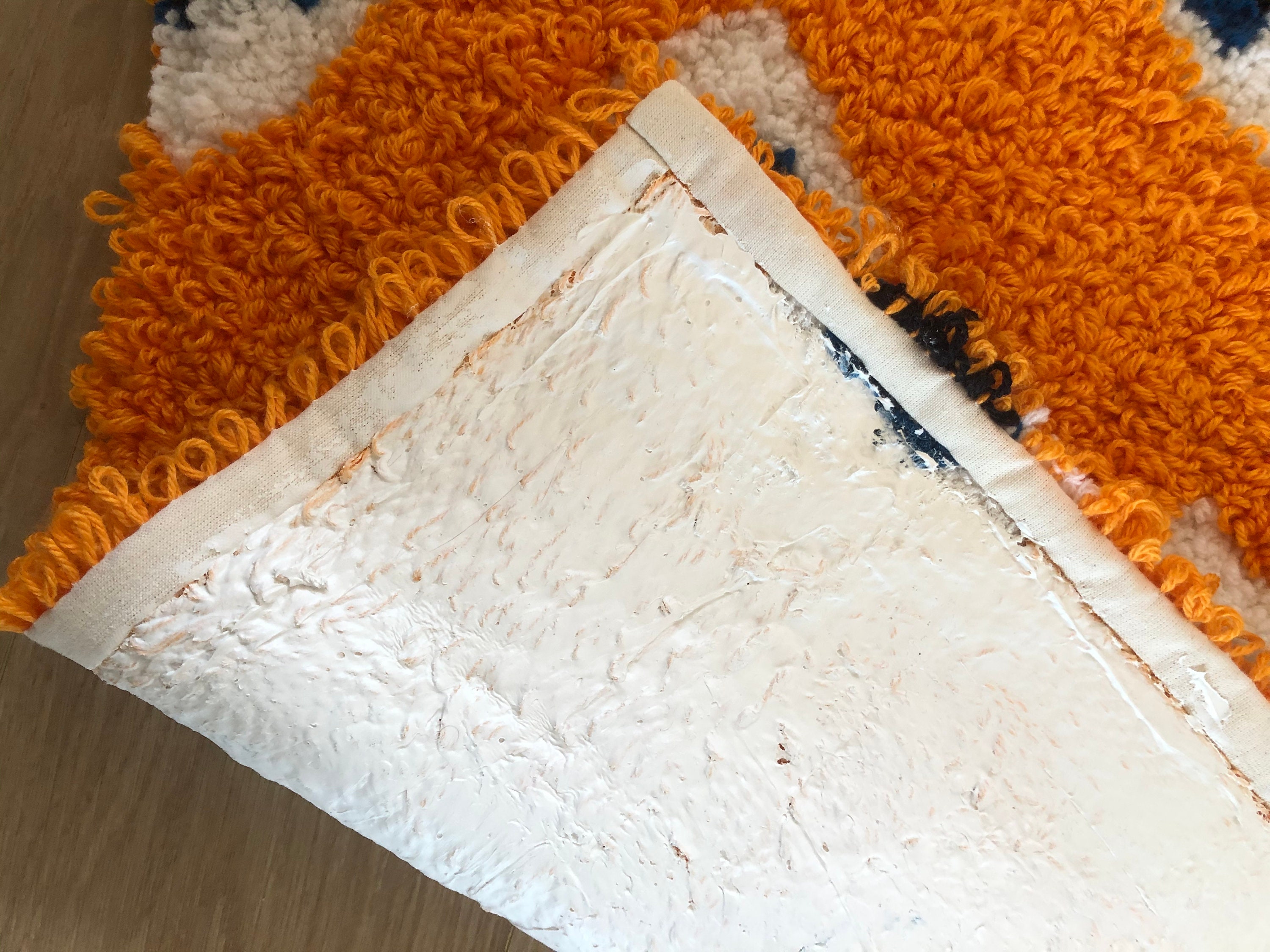 Handmade braided rug Punch needle pattern rug yarn | Etsy