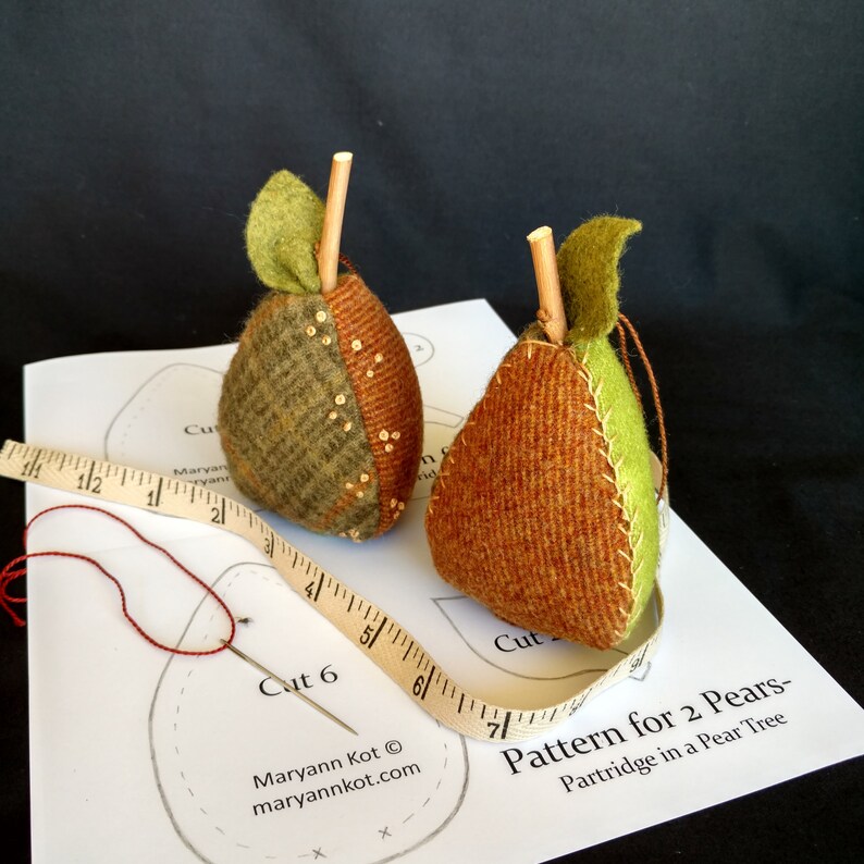 Pear Pattern, Wool Pear Pattern, Pear Pattern and Instructions - Etsy