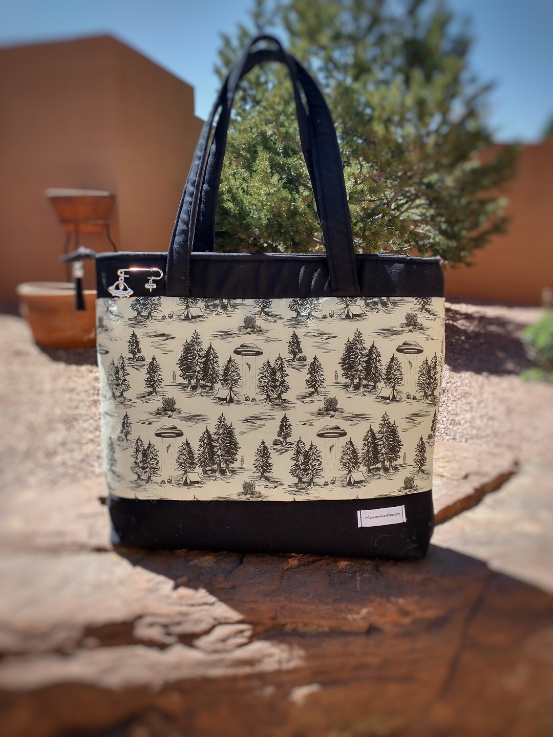 Tote Bag, UFO Theme, Alien Abduction Theme, Camping Theme - Etsy