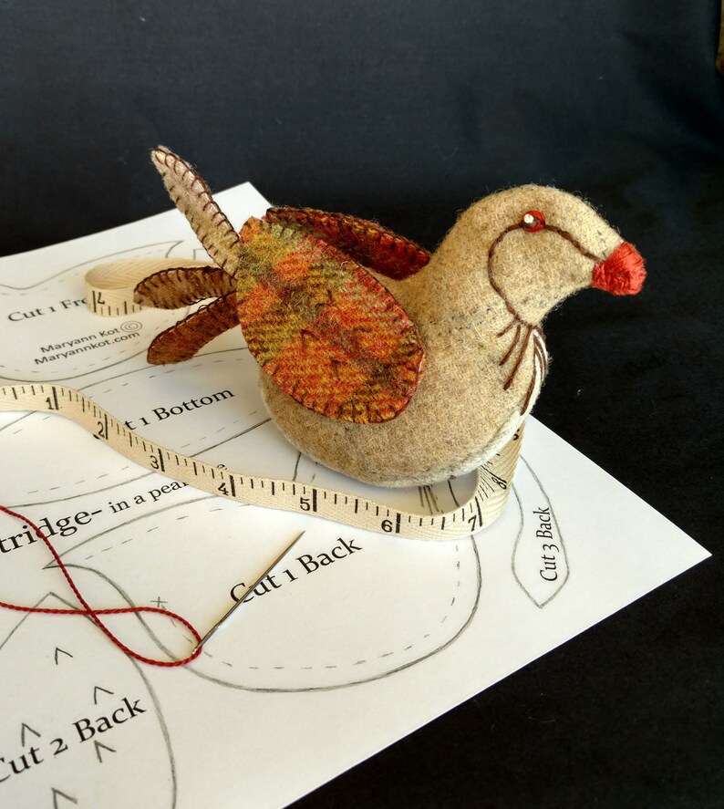 Partridge Pattern, Wool Bird Pattern, Pattern and Instructions - Etsy