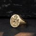 Custom Lion Signet Ring, Picture Ring, Hand Etching Jewelry ...
