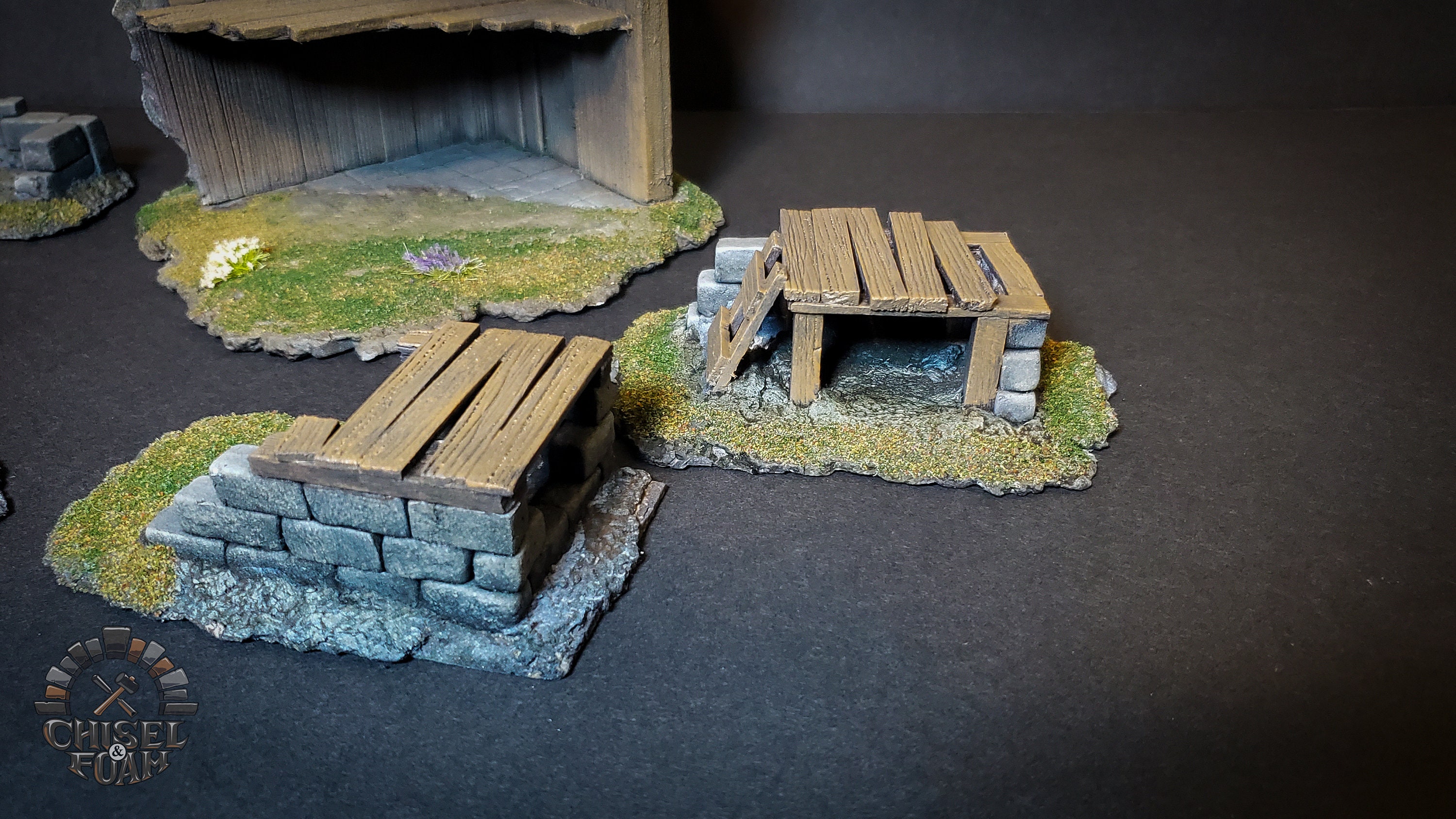 Ruined Village DND Foam Terrain 28mm 8pc Set Tabletop - Etsy