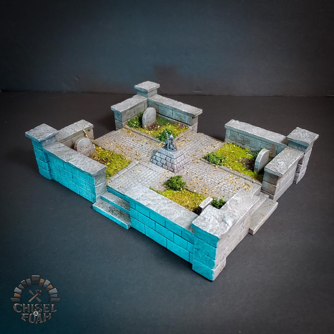 Graveyard Diorama - Tabletop Role-playing - 28mm Scale - Tabletop Ready ...