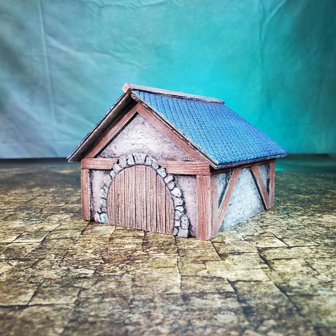 Fantasy Cottage W/dragonscale Roof - Handmade Foam Terrain for Dungeons ...