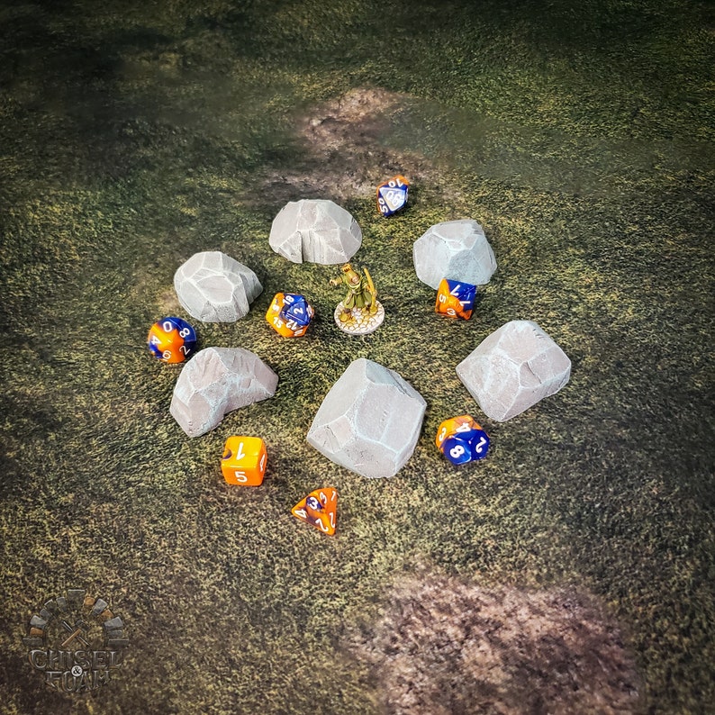 Foam Rocks Set of 6 for DND and Tabletop Gaming Wargaming Terrain ...