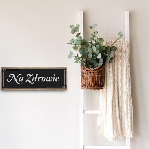 Rustic Wood Sign Na Zdrowie Cheers in Polish Restaurant - Etsy