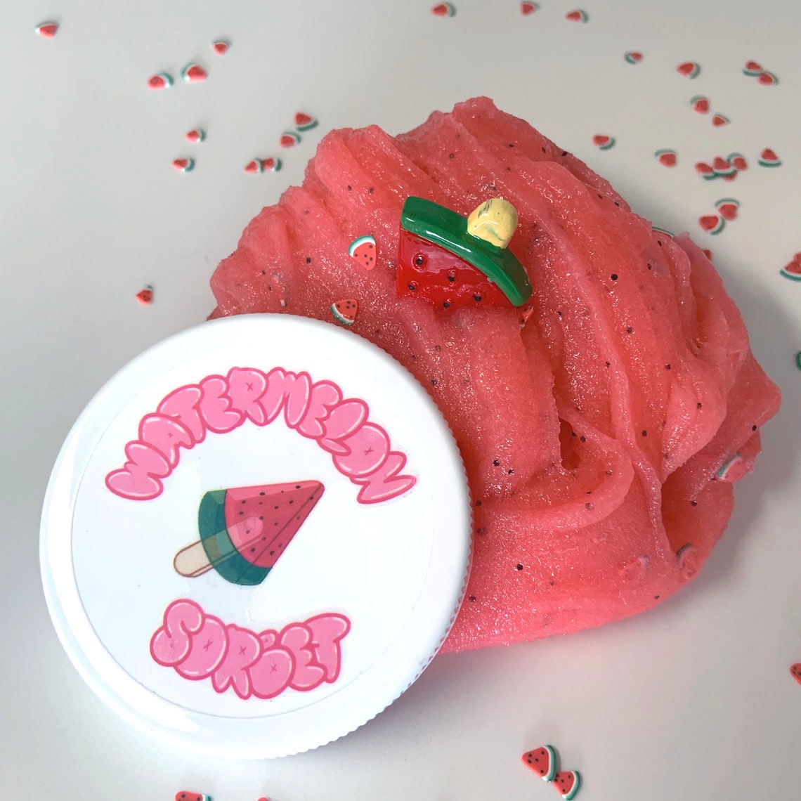 6oz Watermelon Slime, Scented Slime, Icee Slime, Bluppyslimes - Etsy