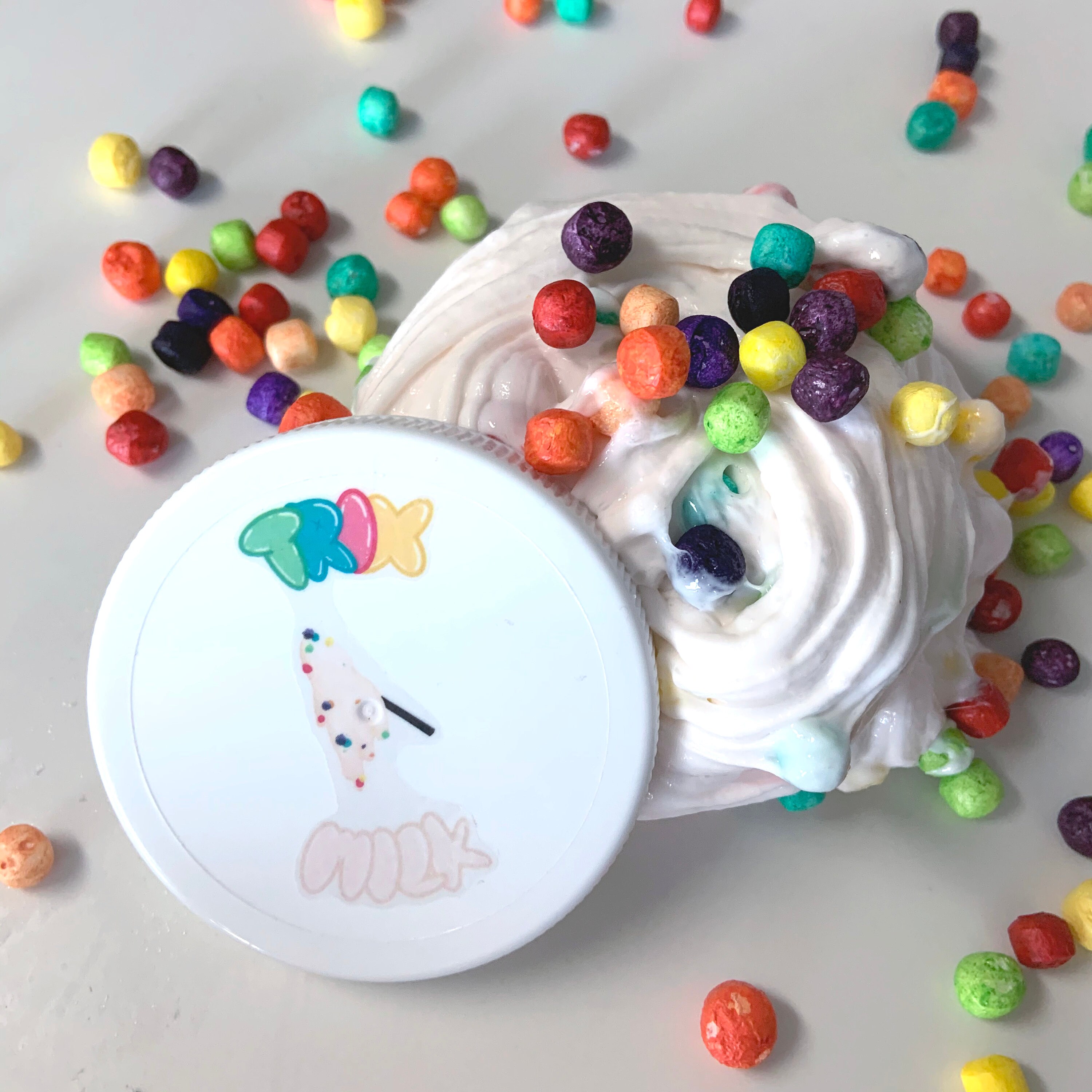 6oz Trix Milk Slime, Scented Slime, Glossy and Stretchy, Bluppyslimes ...