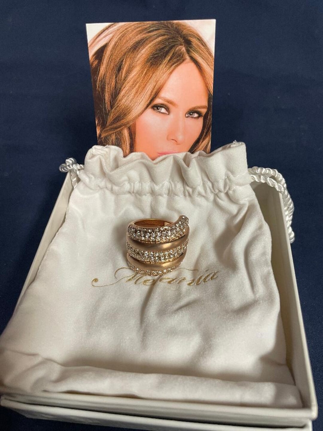 Melania Trump Gold Tone Ring With CZ - Etsy