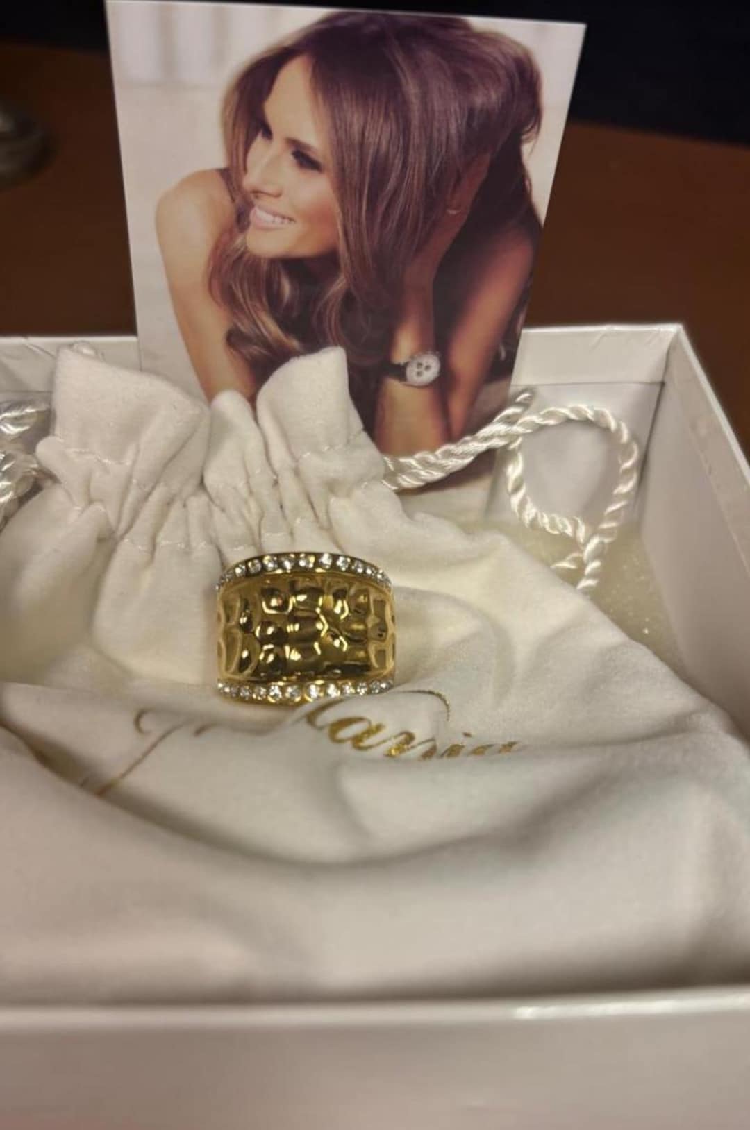 Melania Trump Gold Tone Ring With CZ - Etsy