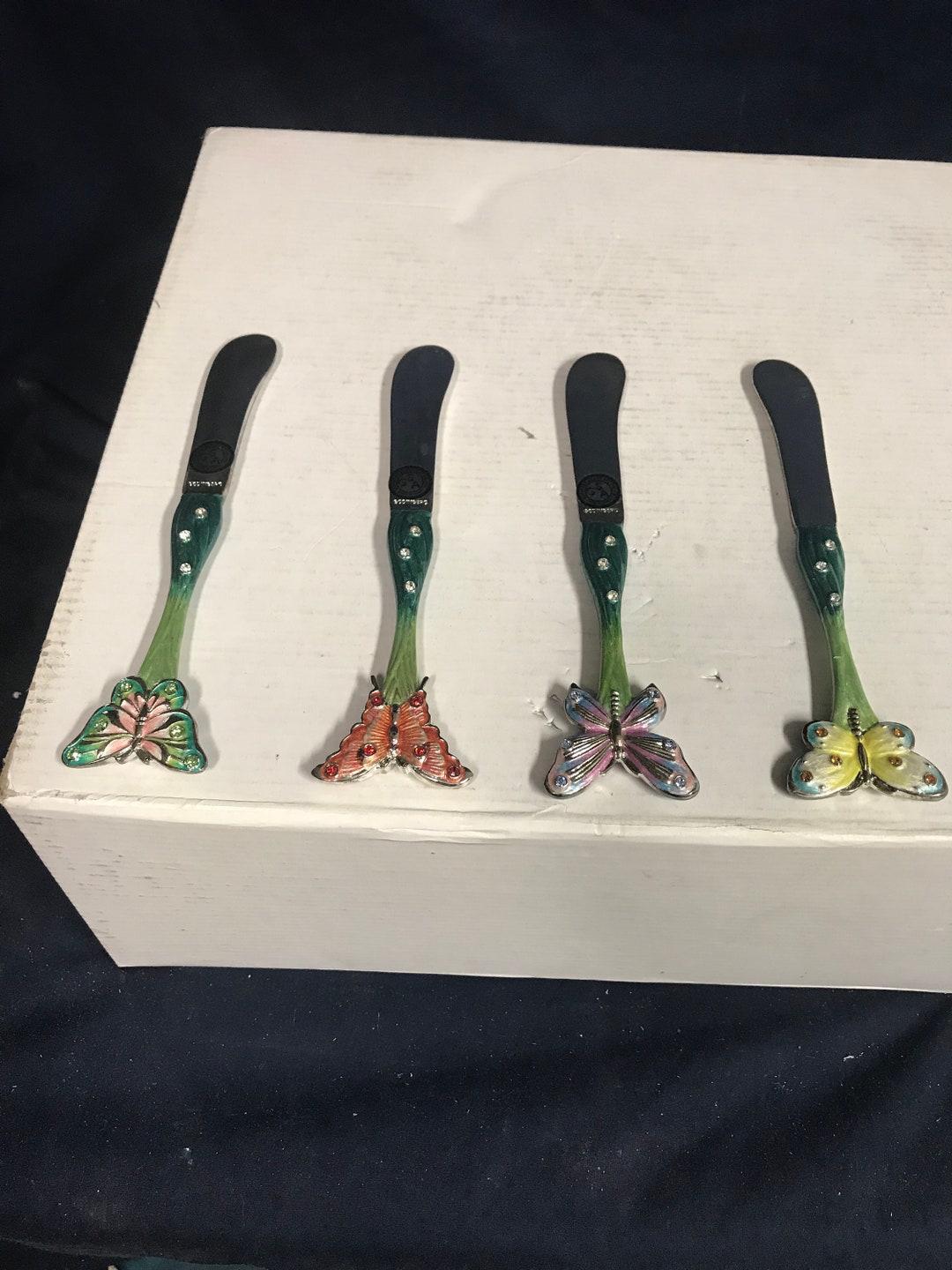 Vintage Butterfly Cheese Knives. Set of 4 - Etsy