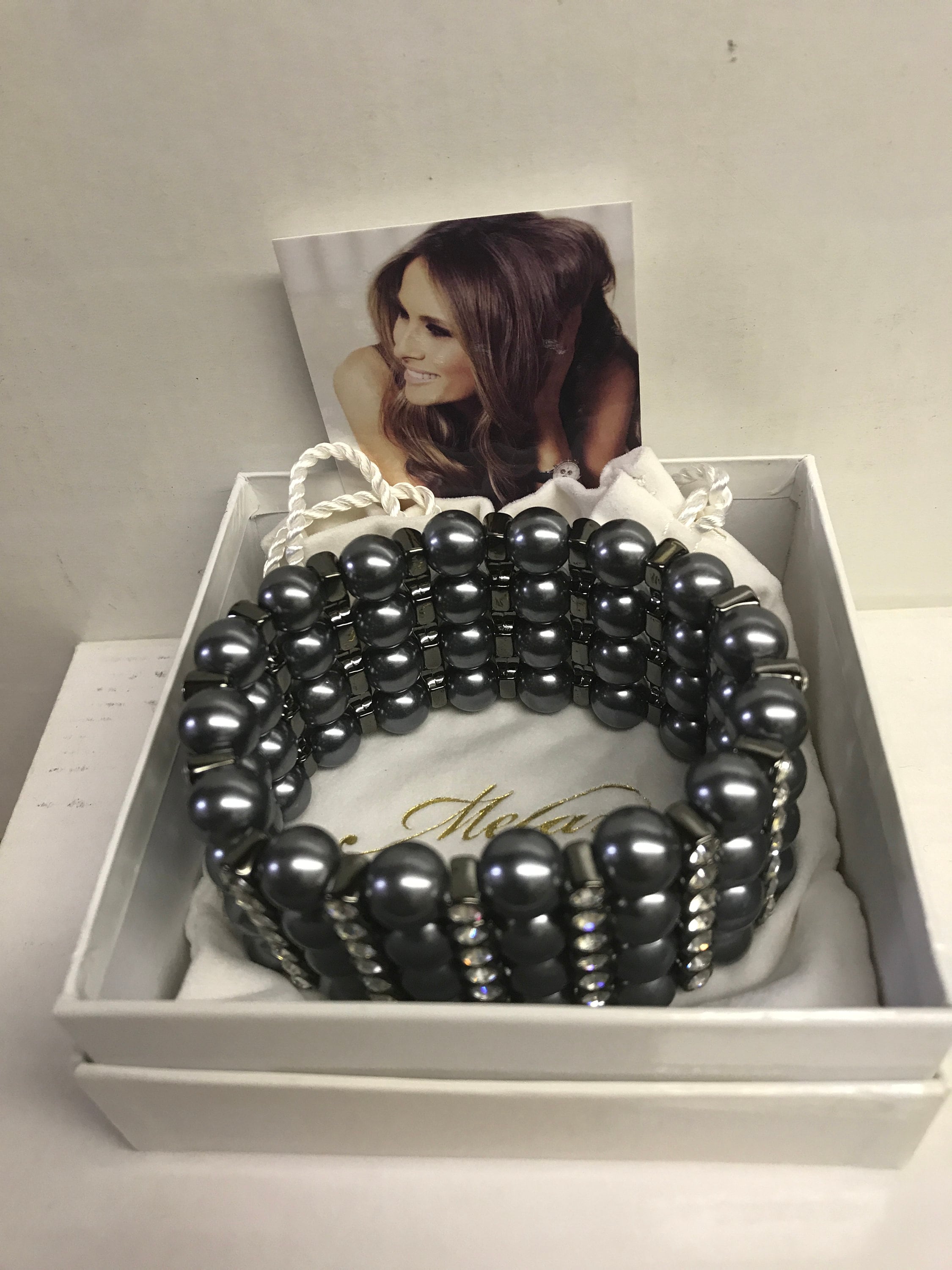 Melania Trump Glossy Bracelet With CZ - Etsy