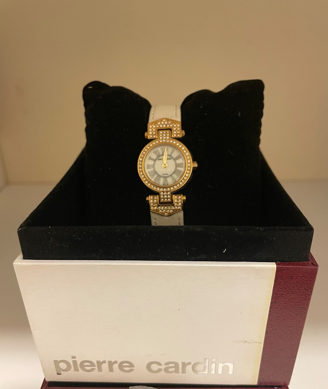 Vintage Pierre Cardin Watch With Gold Face and CZ - Etsy