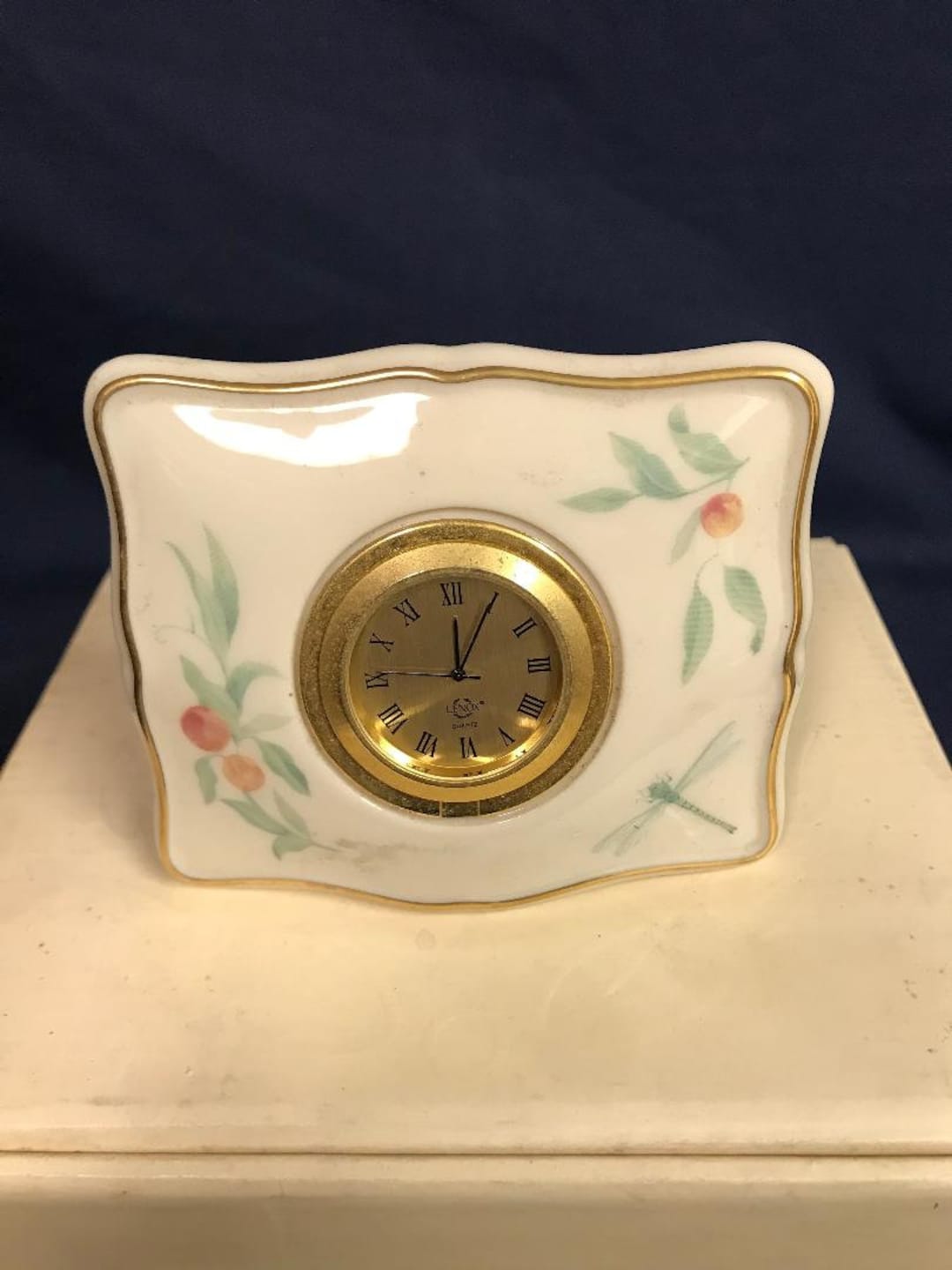 Vintage Lenox Desk Clock - Etsy