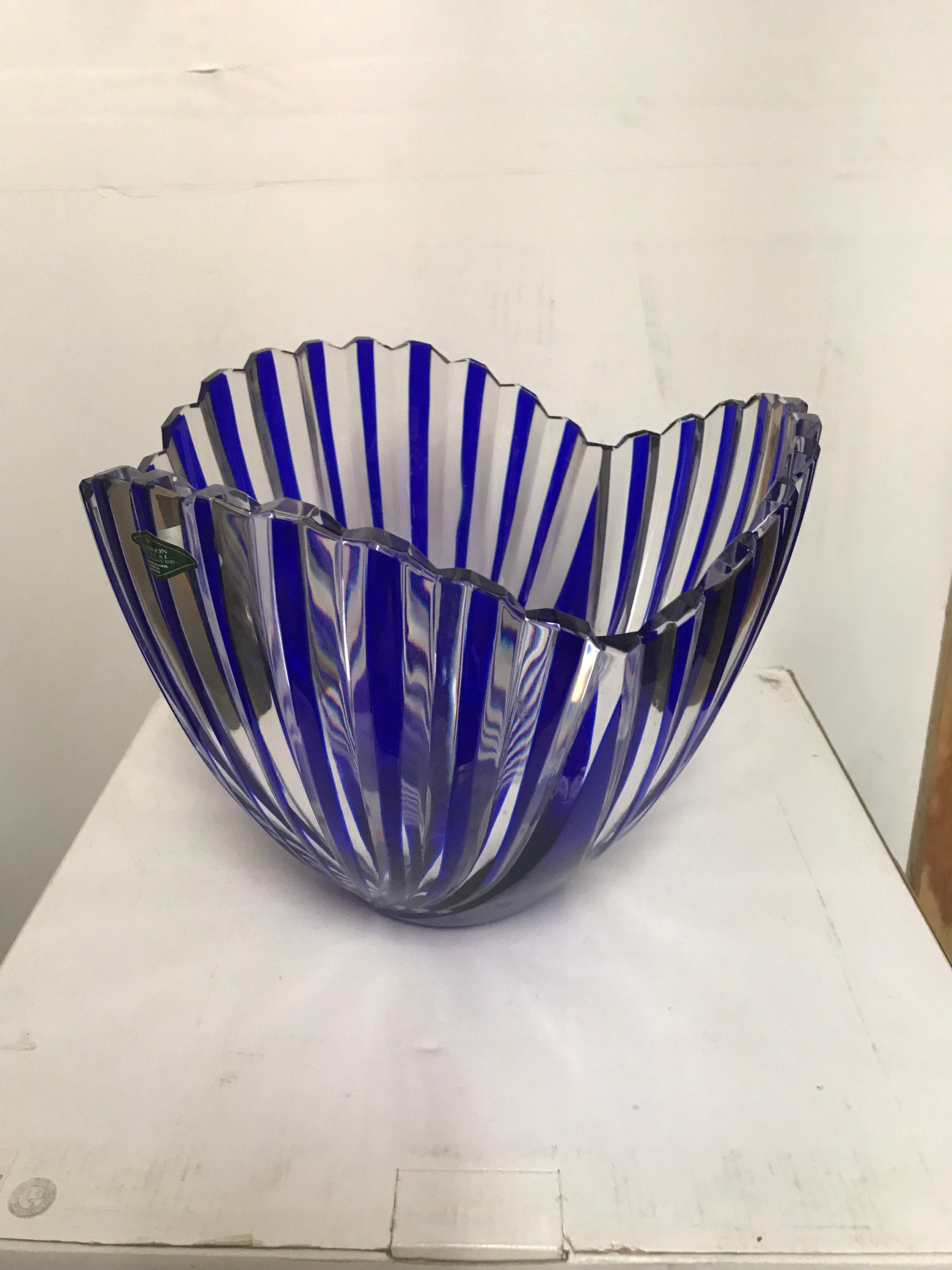 AJKA Crystal Cobalt Blue Bowl con un bellissimo design - Etsy Italia