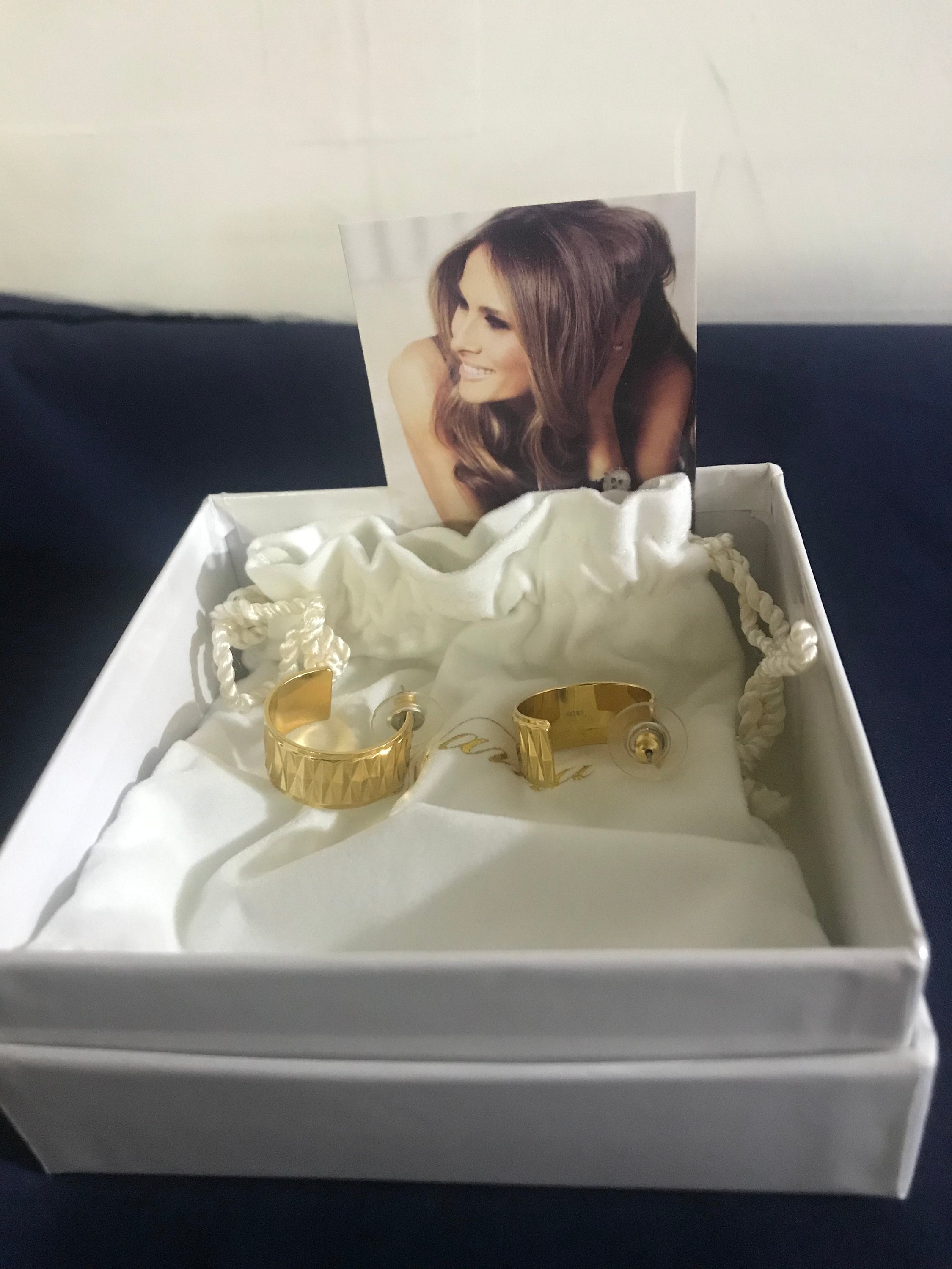 Melania Trump Gold Tone Earrings - Etsy