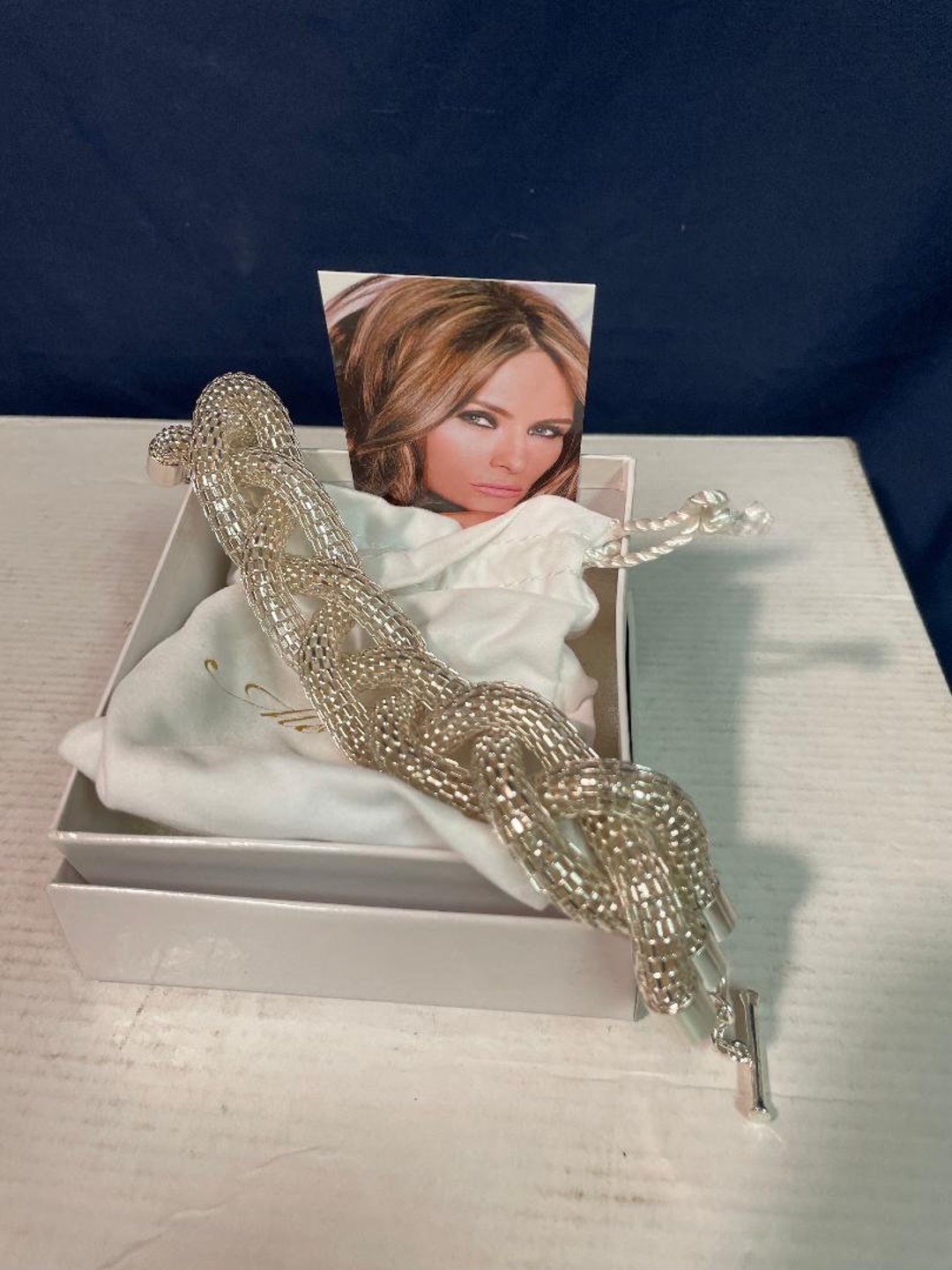 Melania Trump Silver Tone Rope Bracelet - Etsy