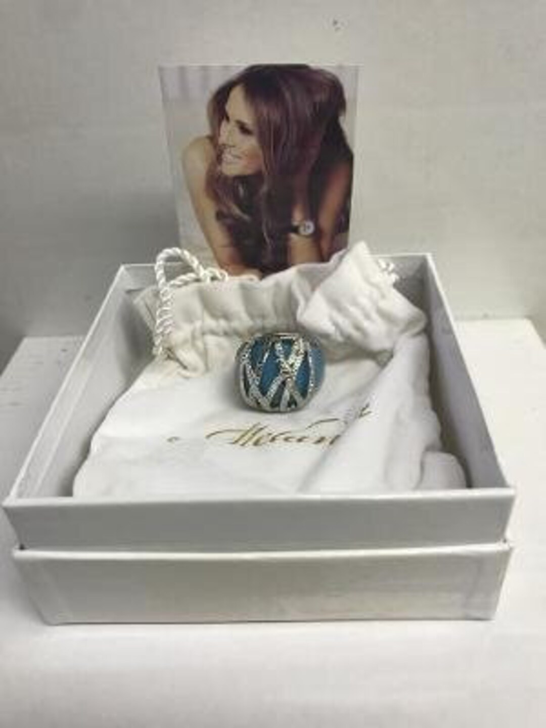 Melania Trump Gold Tone Ring With Blue Stone - Etsy